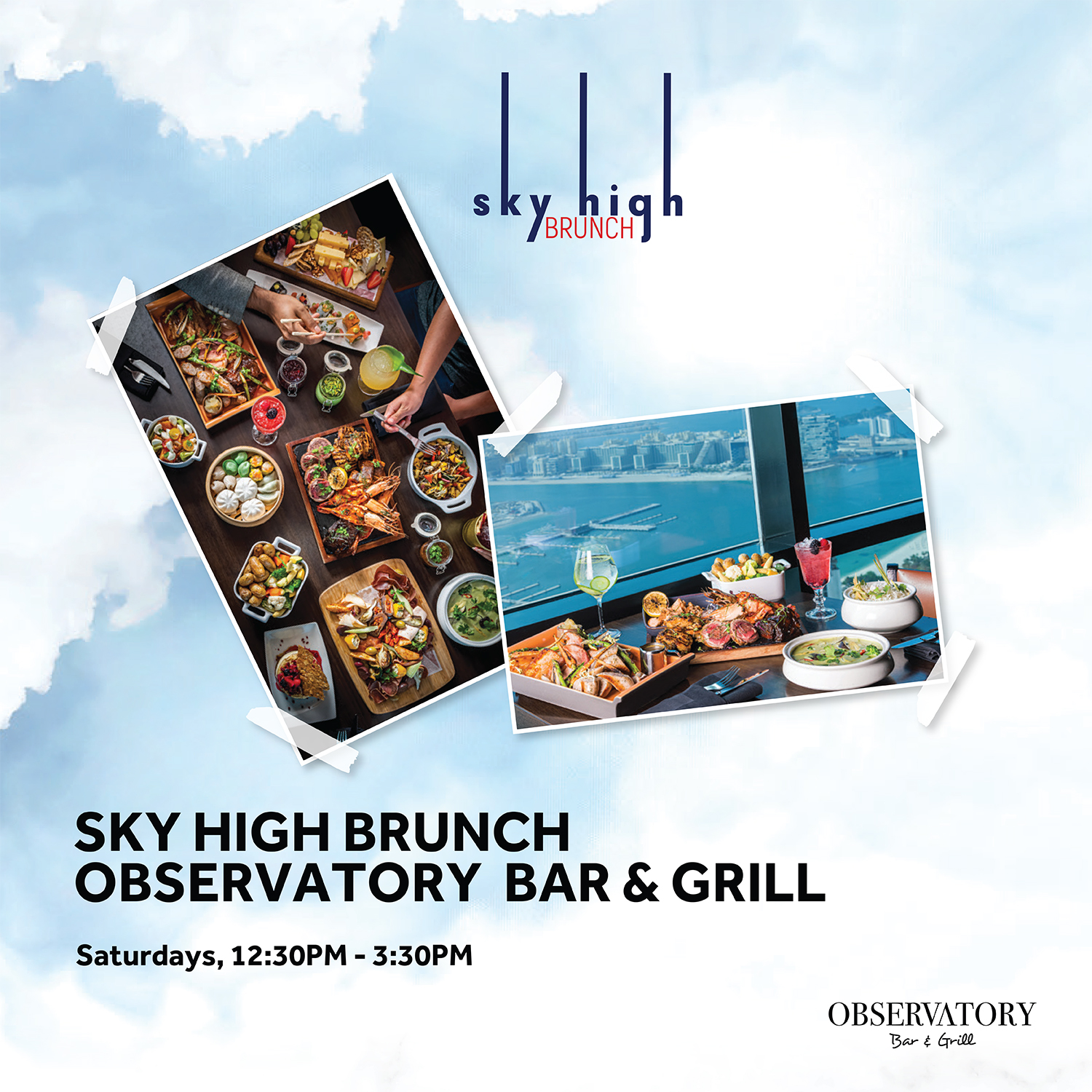 Sky High Brunch on Saturday 2nd September 2023 in Observatory Lounge