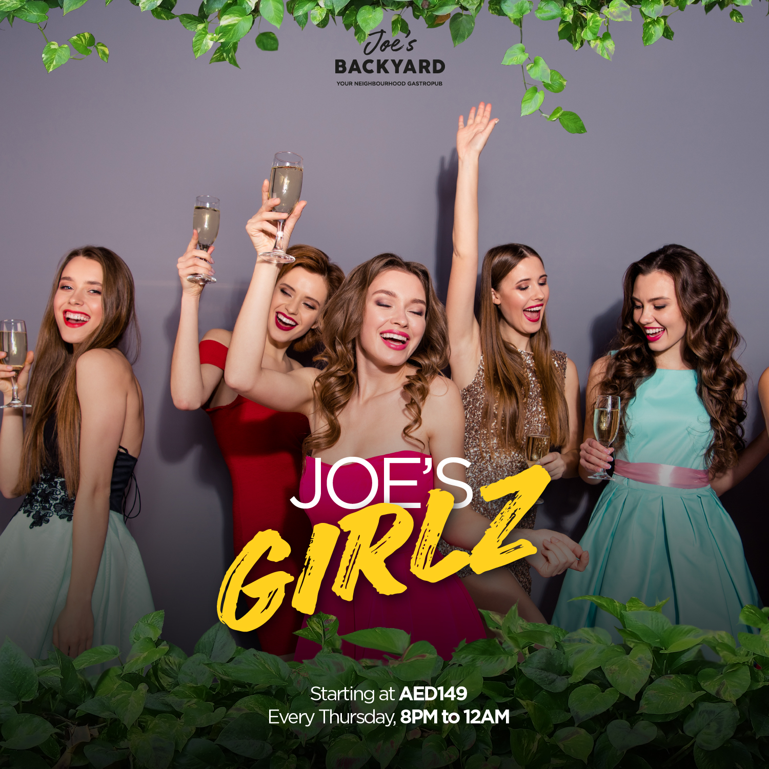 Joe’s Girlz on Thursday 4th April 2024 in Joe’s Backyard Gastropub, Jumeirah Islands