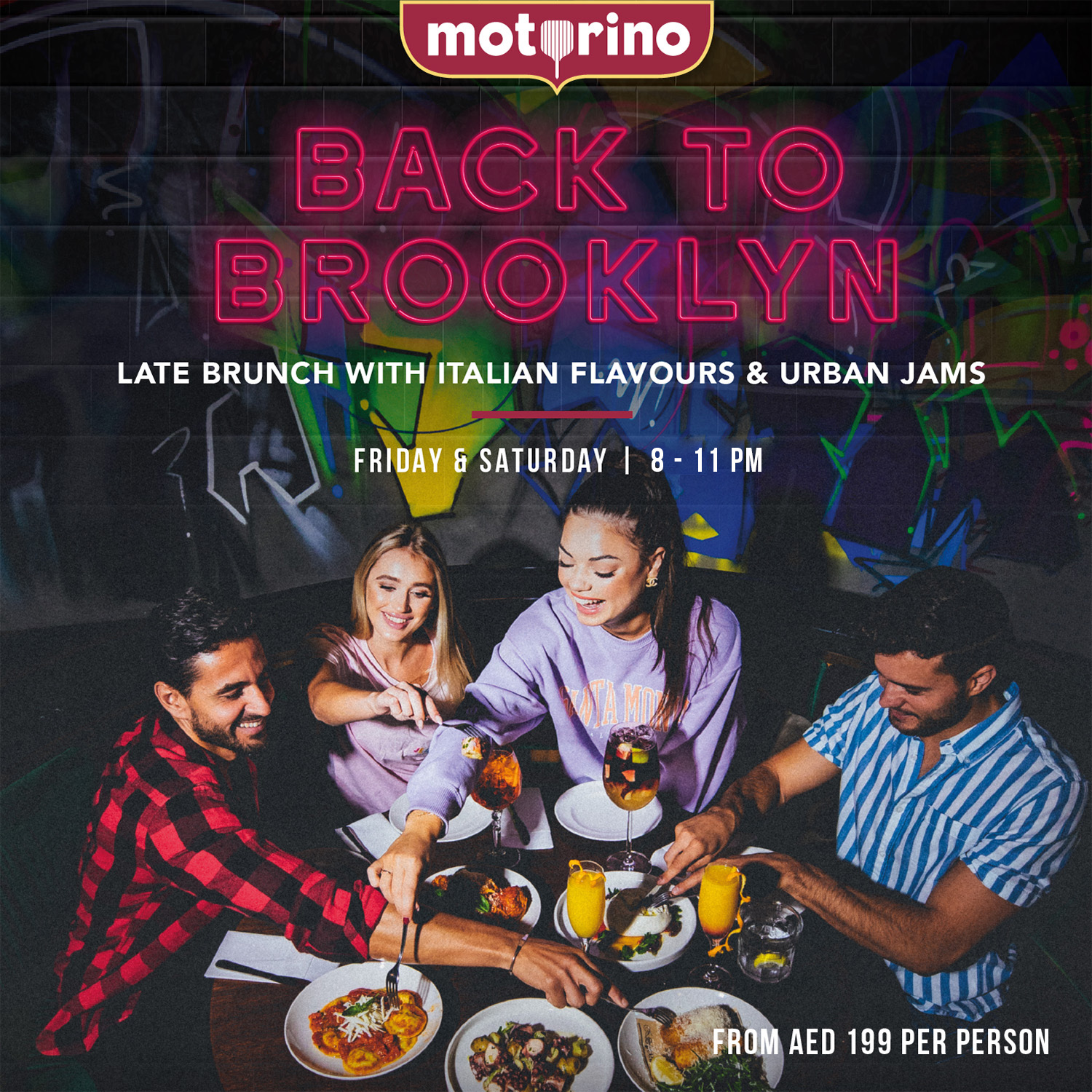 “Back to Brooklyn” late brunch on Friday 13th May 2022 in Motorino ...