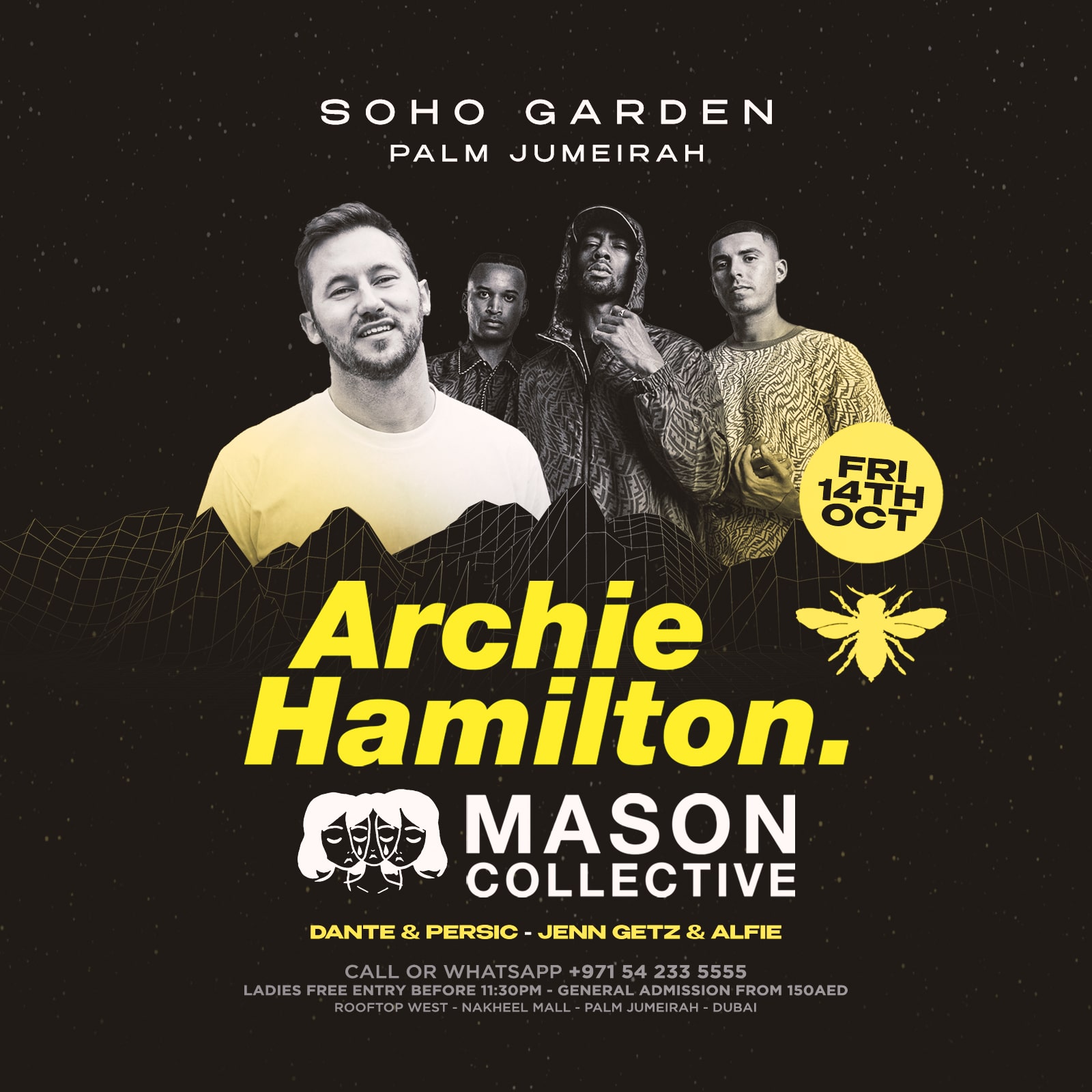 Archie Hamilton at Soho Garden Palm Jumeirah on Friday 30th September ...