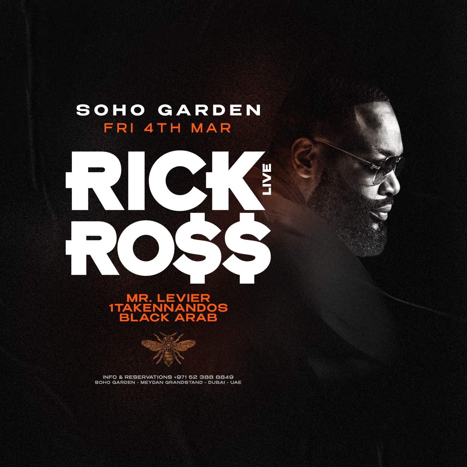 Rick Ross live at Soho Garden on Friday 4th March 2022 in Soho Garden DXB