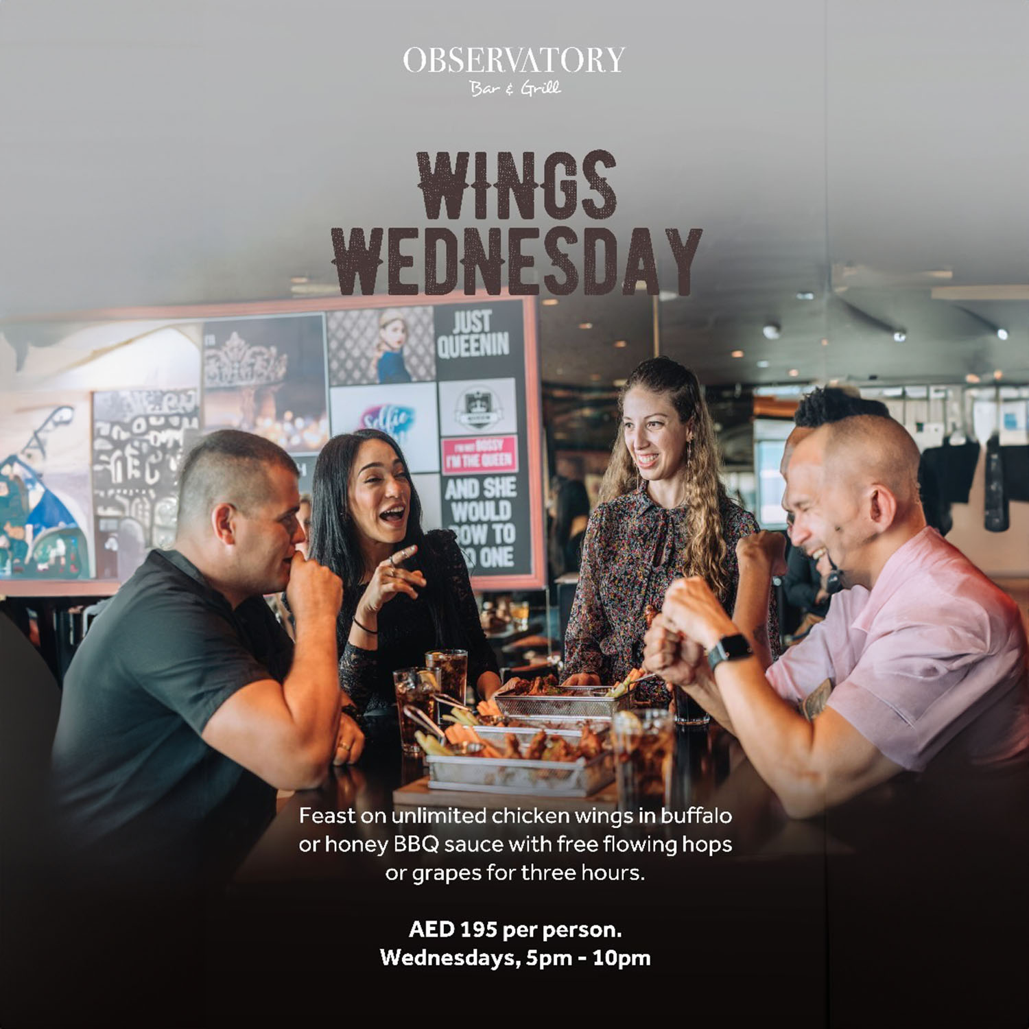 Wings Wednesday at Observatory on Wednesday 3rd April 2024 in ...