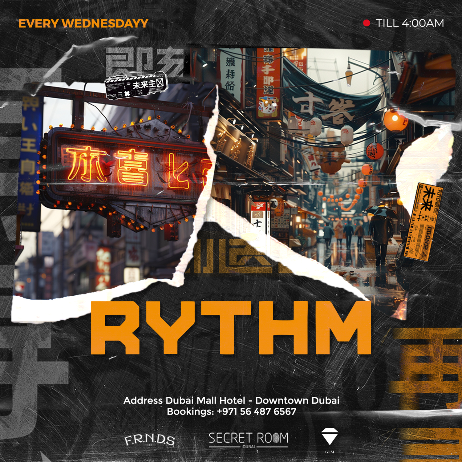 RYTHM on Wednesday 3rd July 2024 in Secret Room